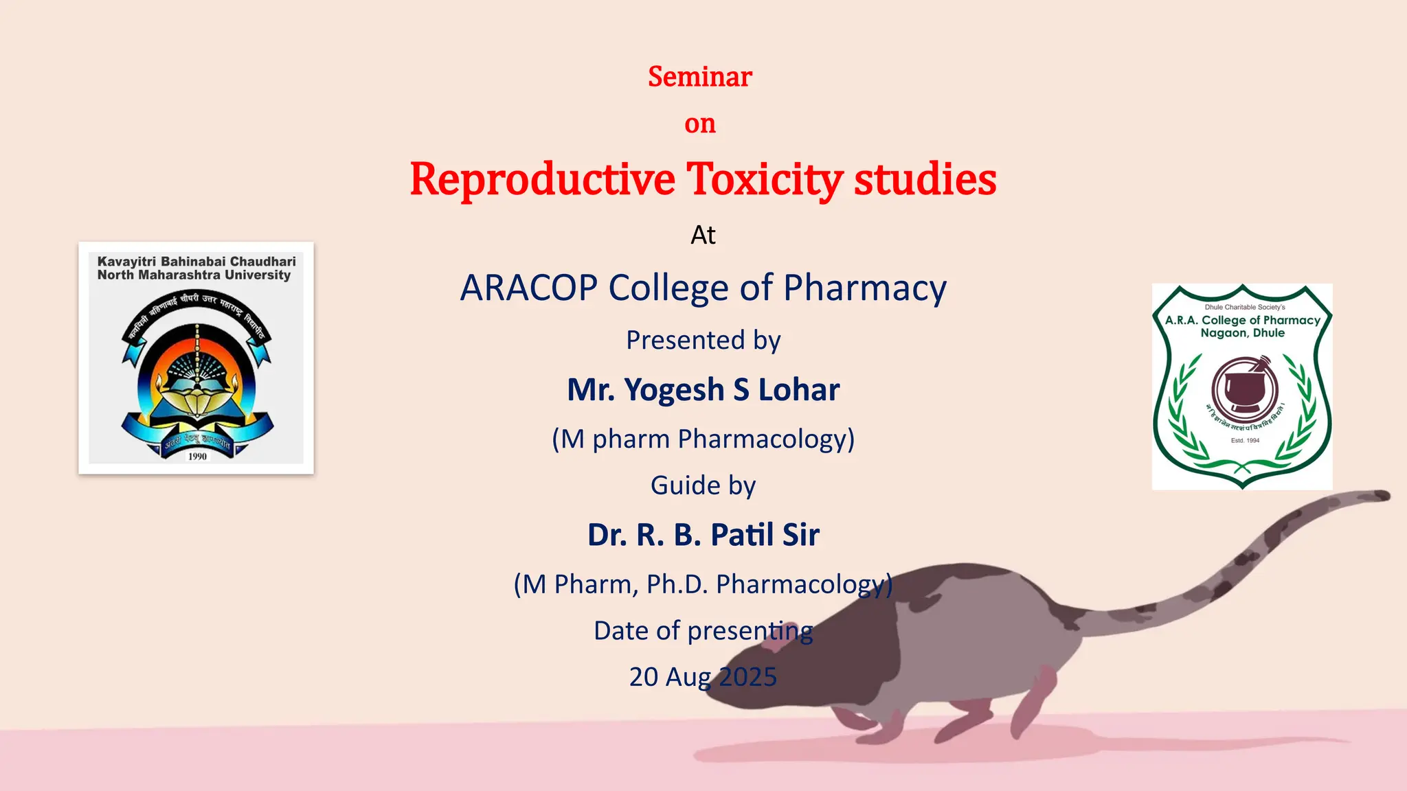 Reproductive toxicity study (M Pharm Pharmacology Department).pptx