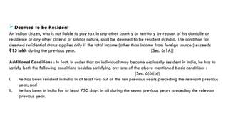 Presentation on residence status by shashikant | PPTX