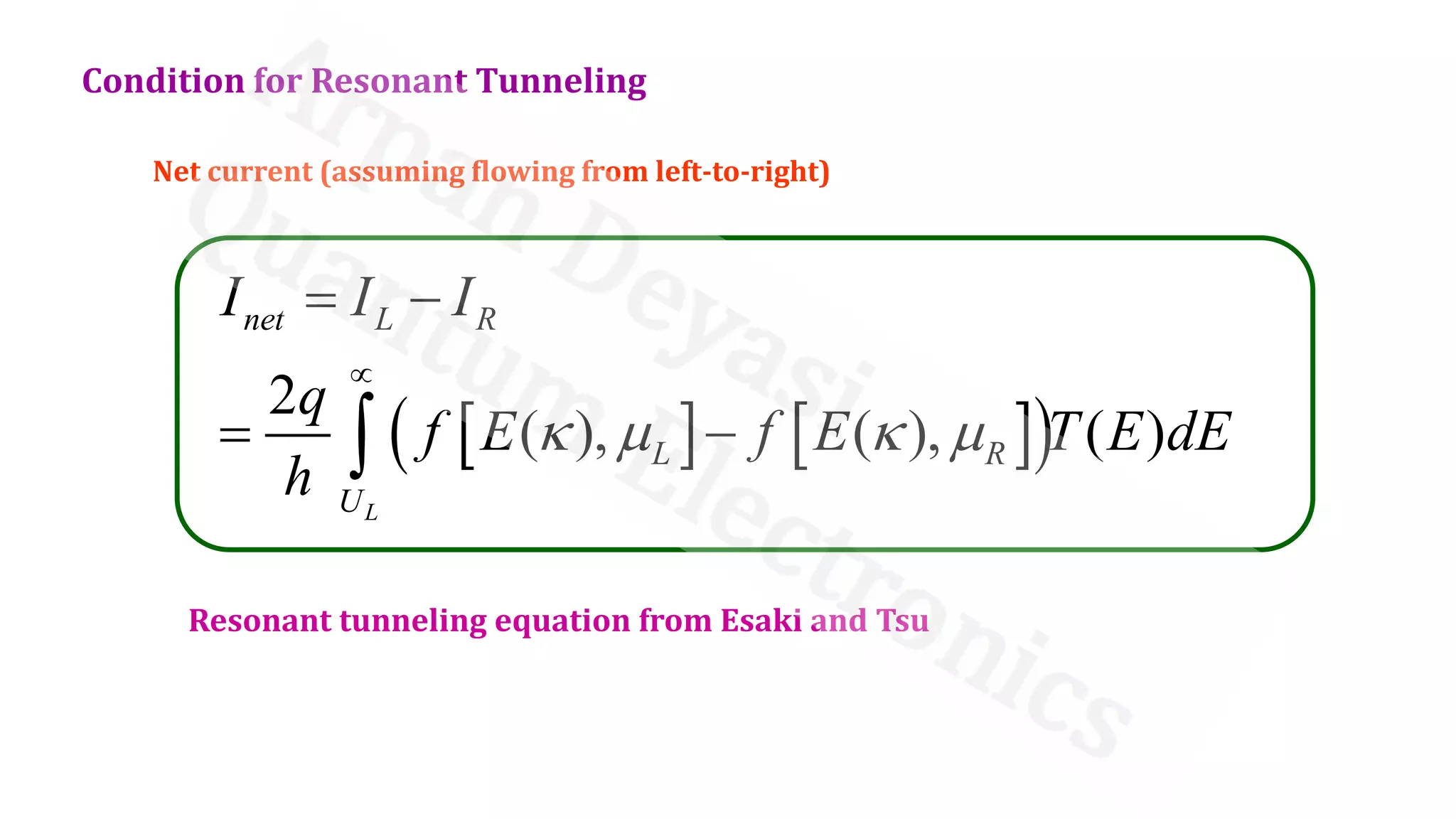 Resonant Tunneling | PDF