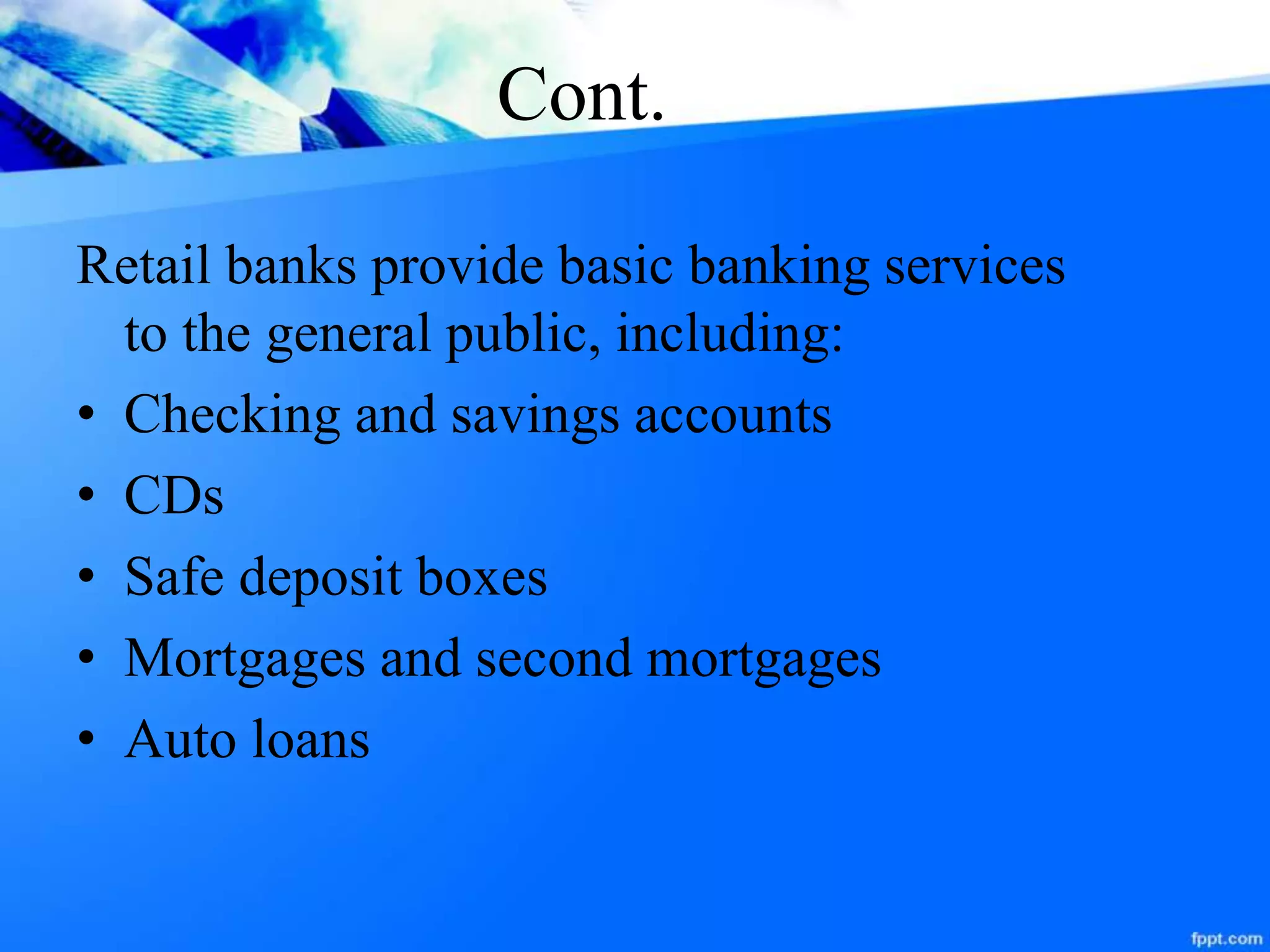 Presentation on retail banking system | PPT