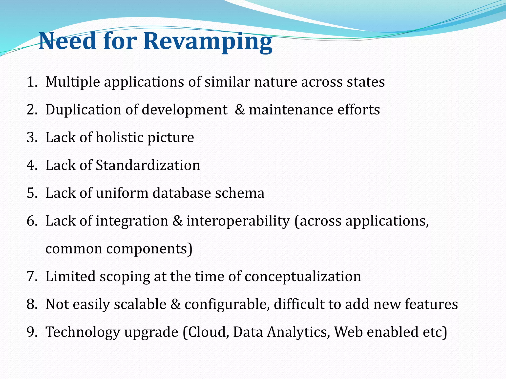 Revamping of MMPs/eGov Applications : A Digital India Initiative | PPTX