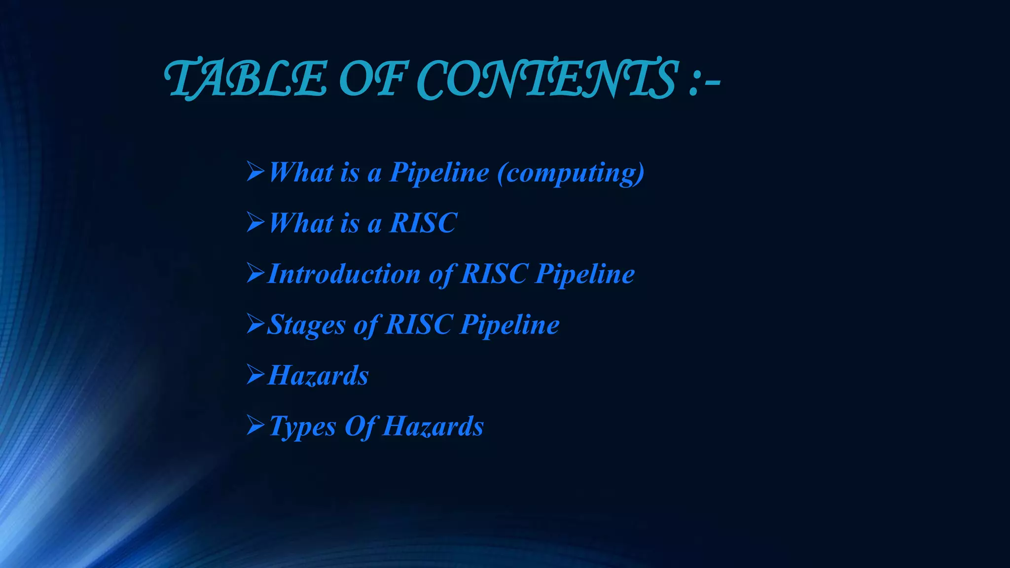 Presentation On Risc Pipeline Pptx