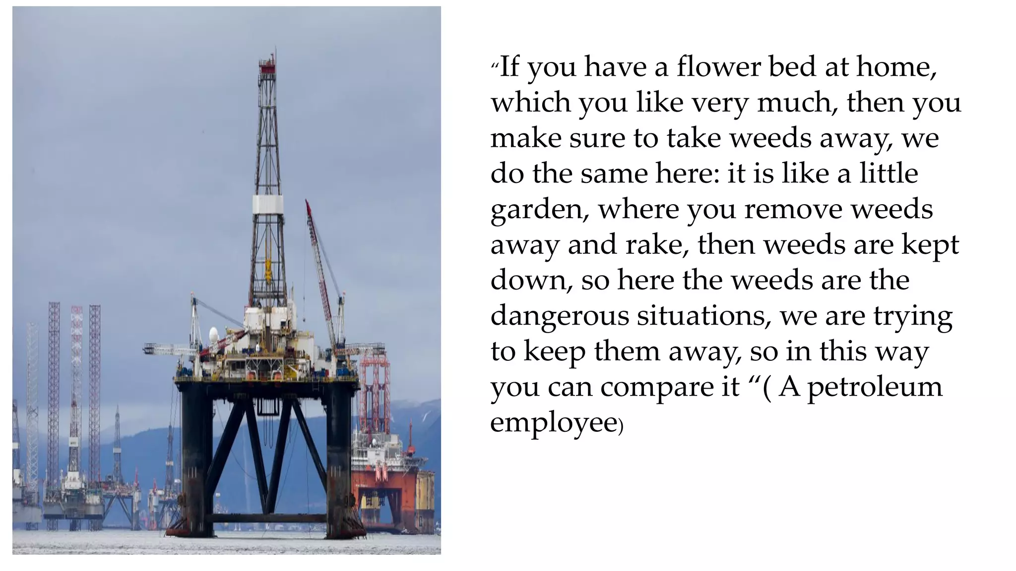 Presentation on risk perception and safety analysis of petroleum production system of three gas ...