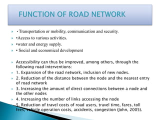 Presentation on road network 1 | PPTX