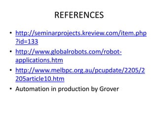 Presentation on robotics | PPTX