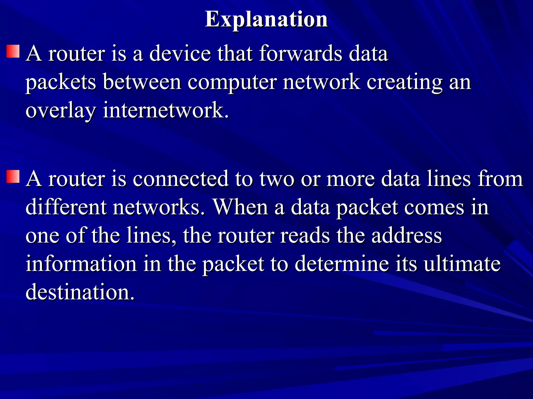 Presentation on router | PPT