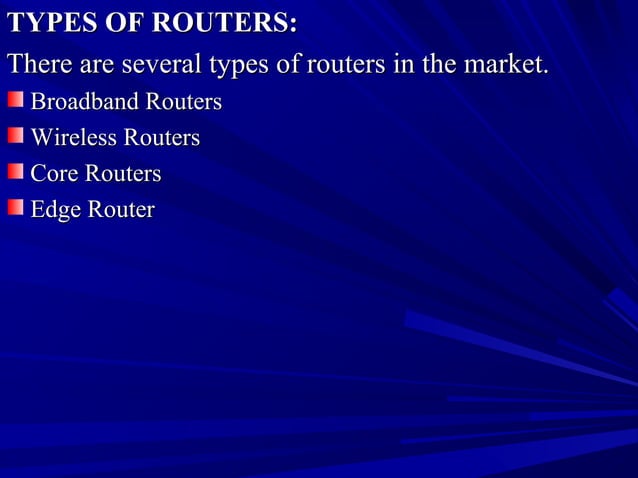 Presentation on router | PPT | Computing | Technology & Computing