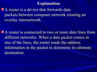 Presentation on router | PPT