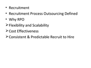 Presentation on rpo | PPT