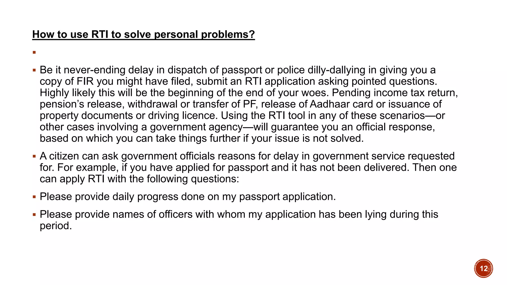 Right to Information | PPTX