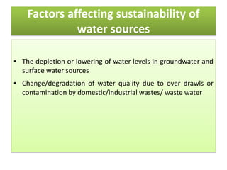SUSTAINABLE STRATEGIES IN WATER SUPPLY & SANITATION | PPTX