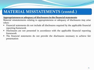 SA 700, SA 705 and SA 706 | PPTX