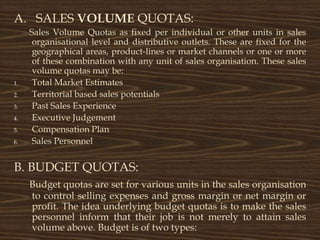 sales quotas | PPTX