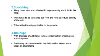 Presentation on Salt-Affected soils and Acidic soils | PPT
