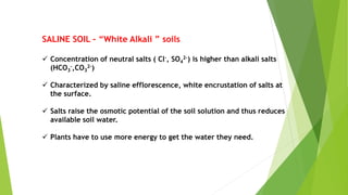 Presentation on Salt-Affected soils and Acidic soils | PPT