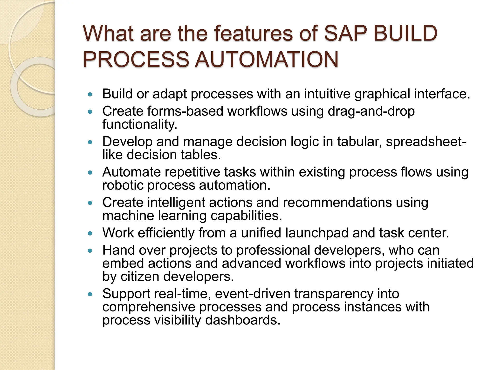 Presentation on SAP BTP – SAP BUILD PROCESS AUTOMATION By Anurag ...