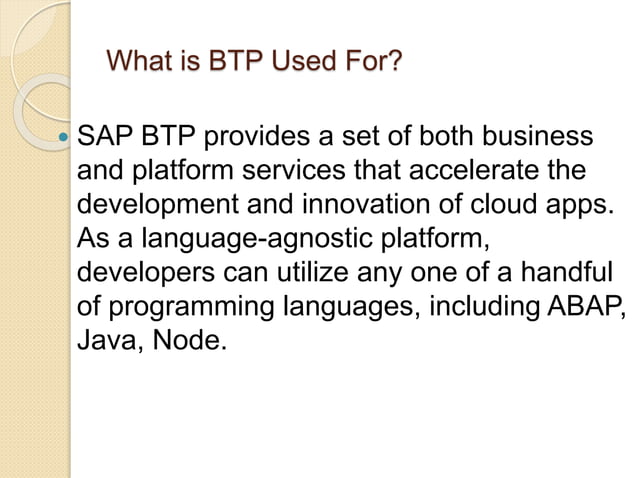 Presentation on SAP BTP – SAP BUILD PROCESS AUTOMATION By Anurag Chakraborty.pptx | Computer ...