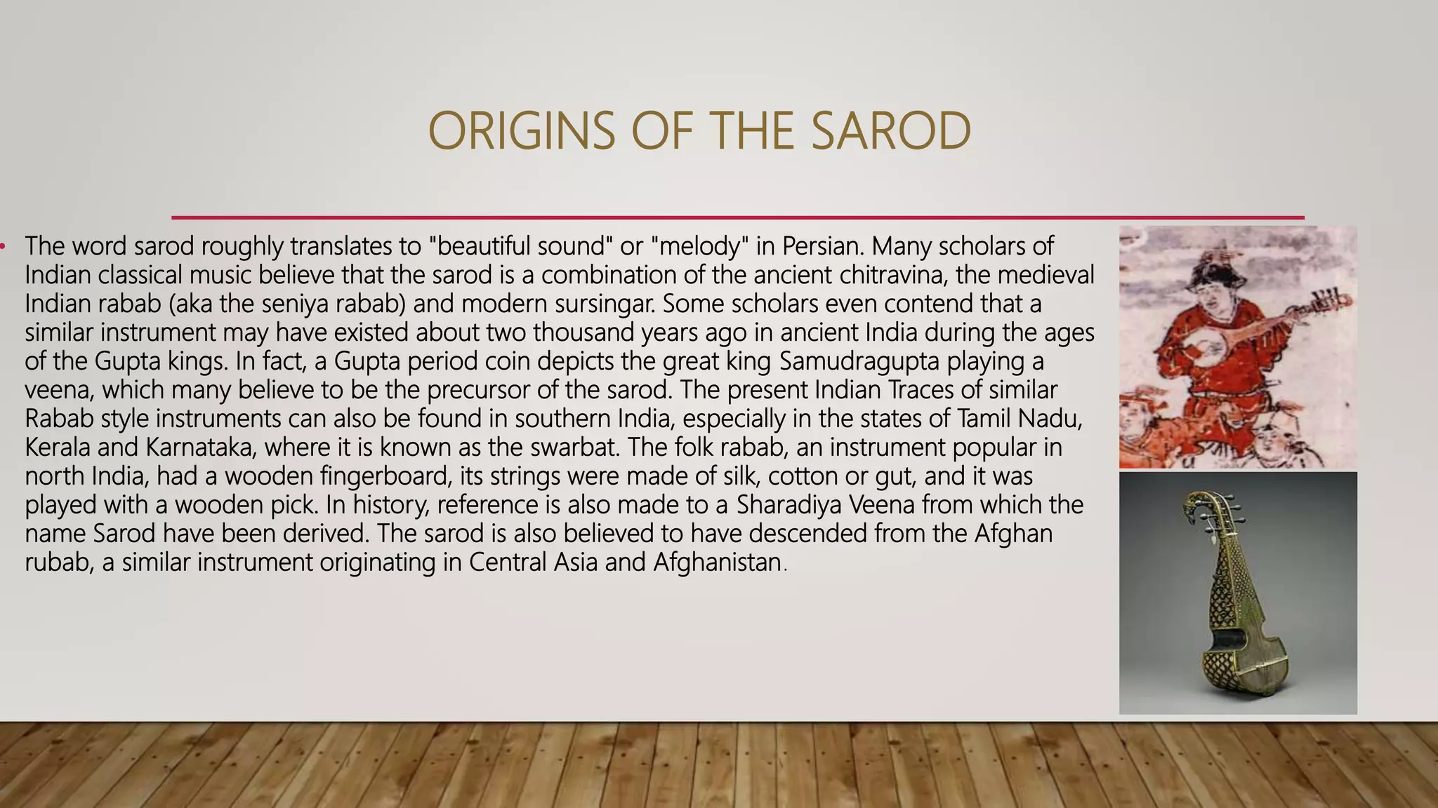 BREIF DESCRIPTION ON SAROD | PPT
