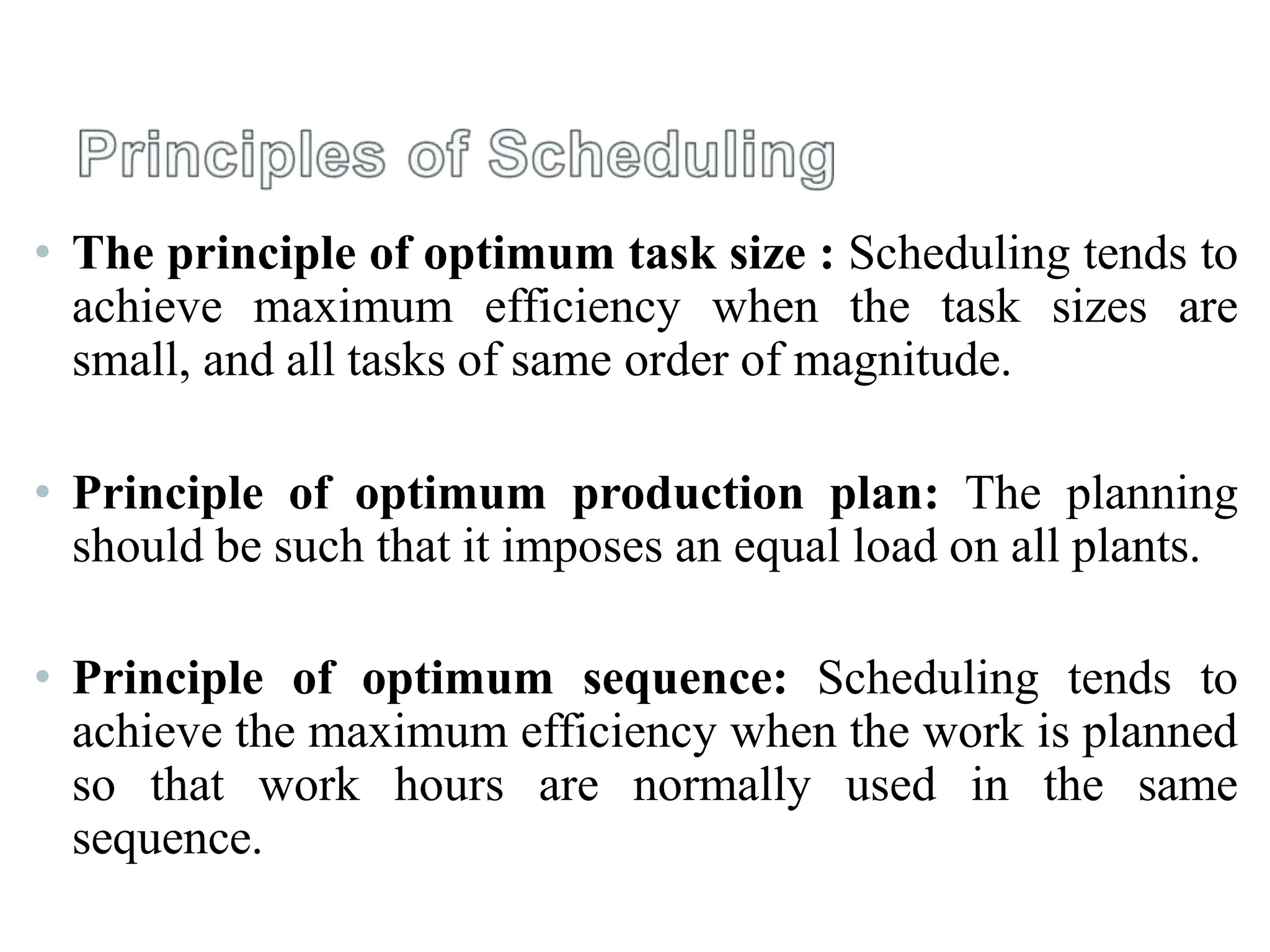 scheduling in operations Management PPT O and M | PPTX