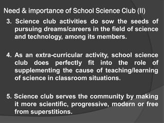 School Science Club | PDF