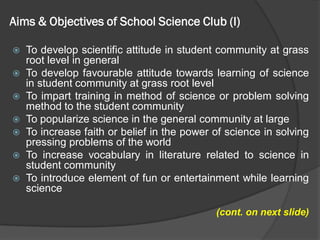 School Science Club | PDF