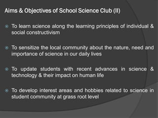 School Science Club | PDF