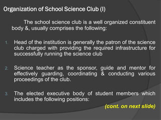 School Science Club | PDF