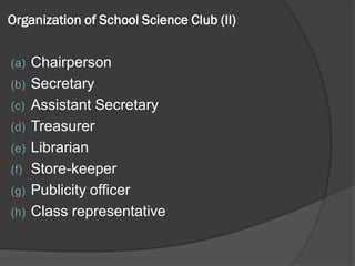School Science Club | PDF