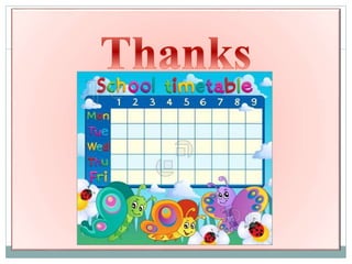 Presentation on school time table | PPTX