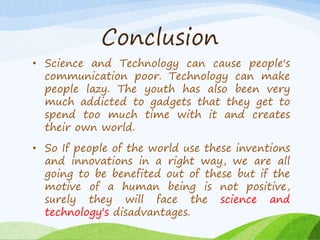 Presentation on science and technology | PPTX
