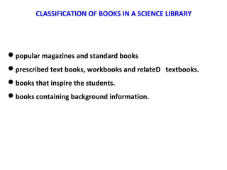 Presentation on science library | PPT