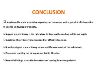 Presentation on science library | PPT