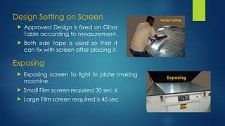 Presentation on Screen Making - Textile Printing | PPTX