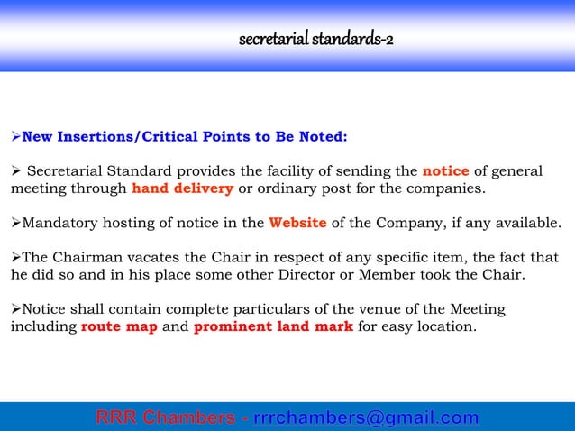 PRESENTATION ON SECRETARIAL STANDARDS - PPT.ppt | Business Accounting ...