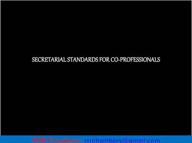 PRESENTATION ON SECRETARIAL STANDARDS - PPT.ppt | Business Accounting ...