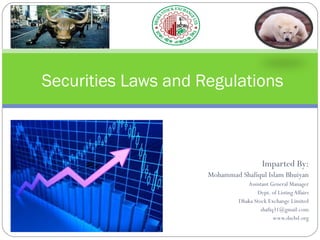 Presentation on securities laws and regulations | PPT