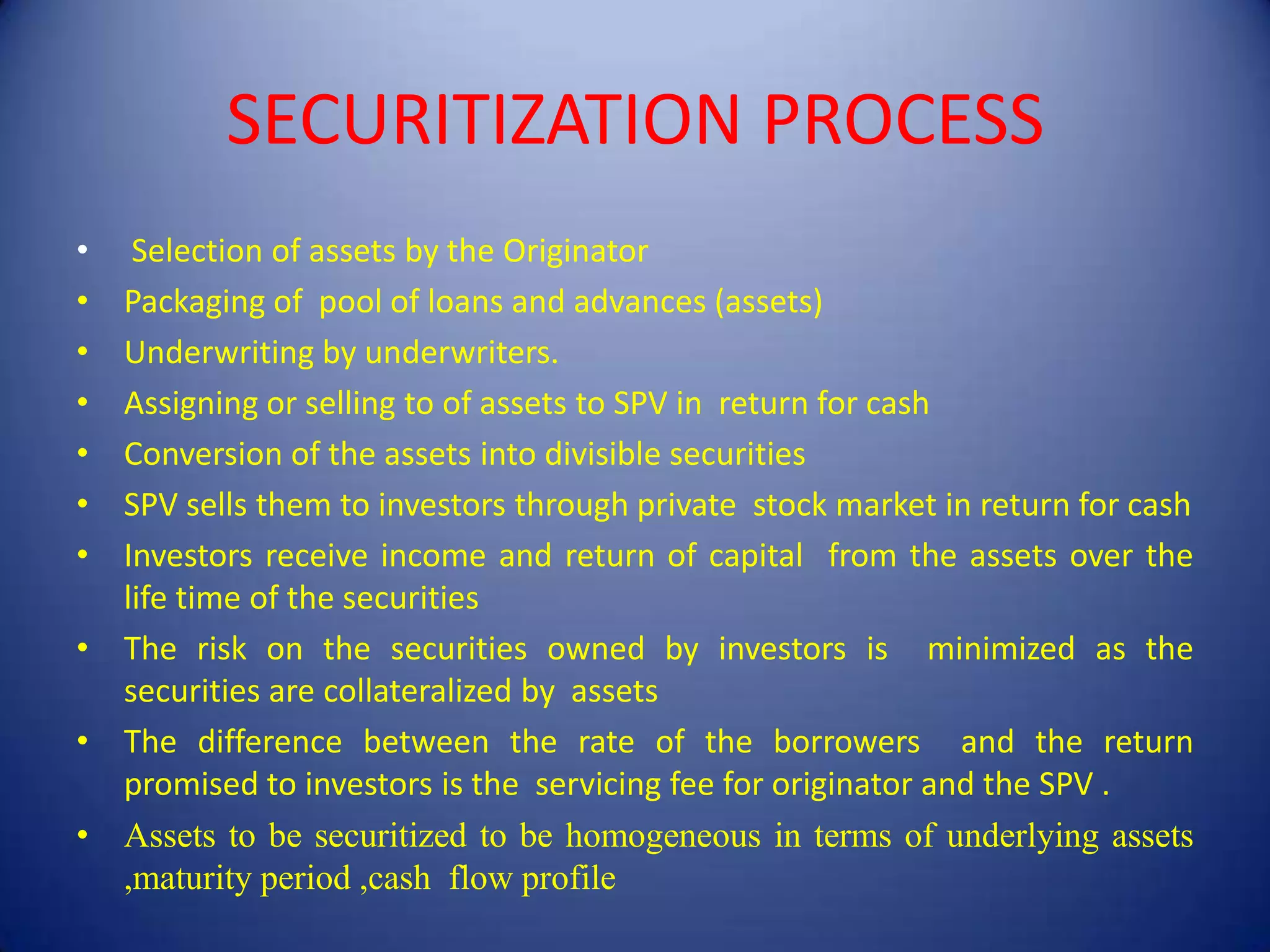 Presentation on securitization | PPTX