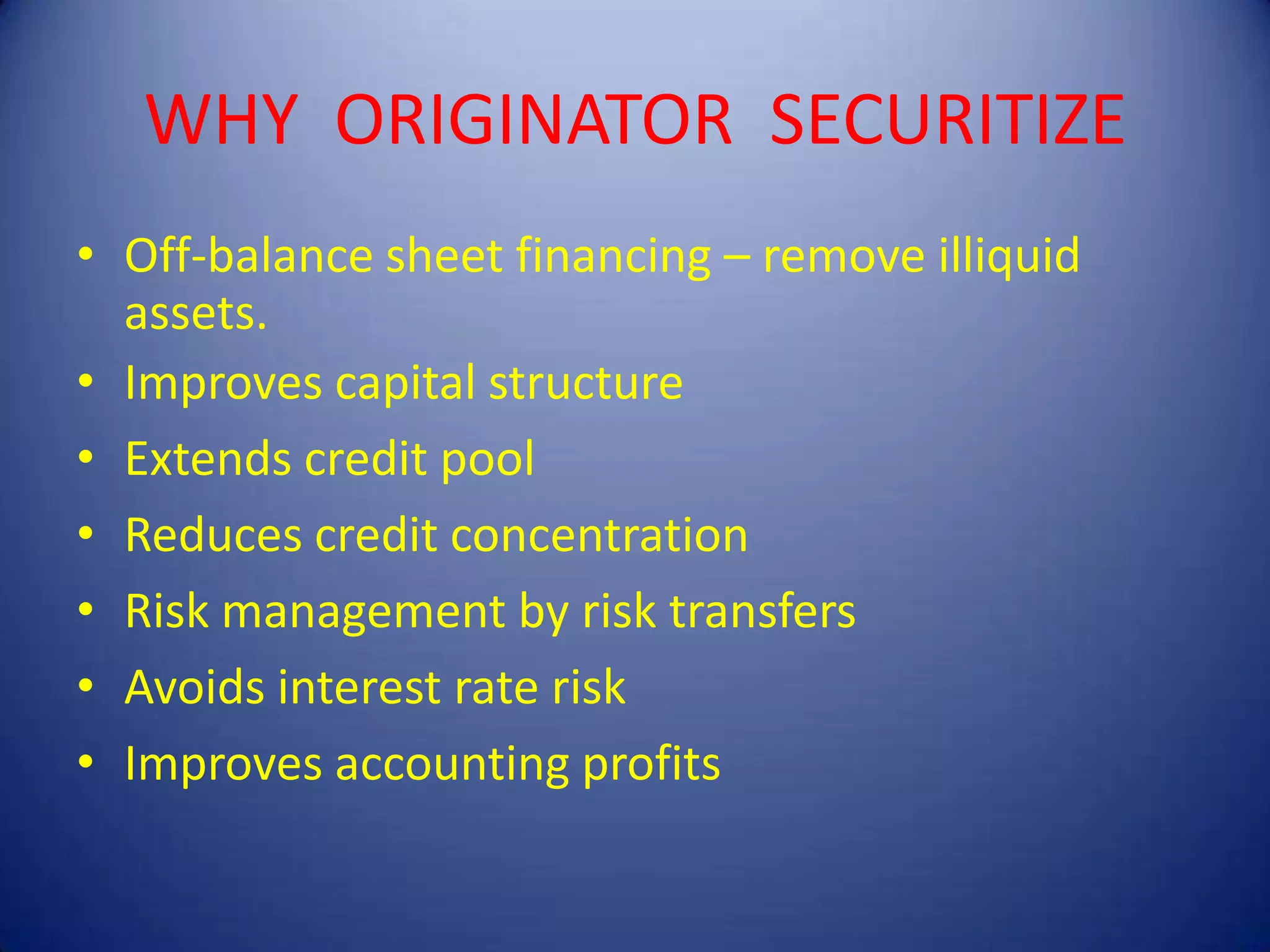 Presentation on securitization | PPTX