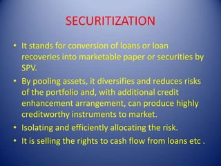 Presentation on securitization | PPTX