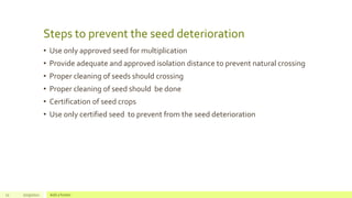 Presentation on seed deterioration | PPTX