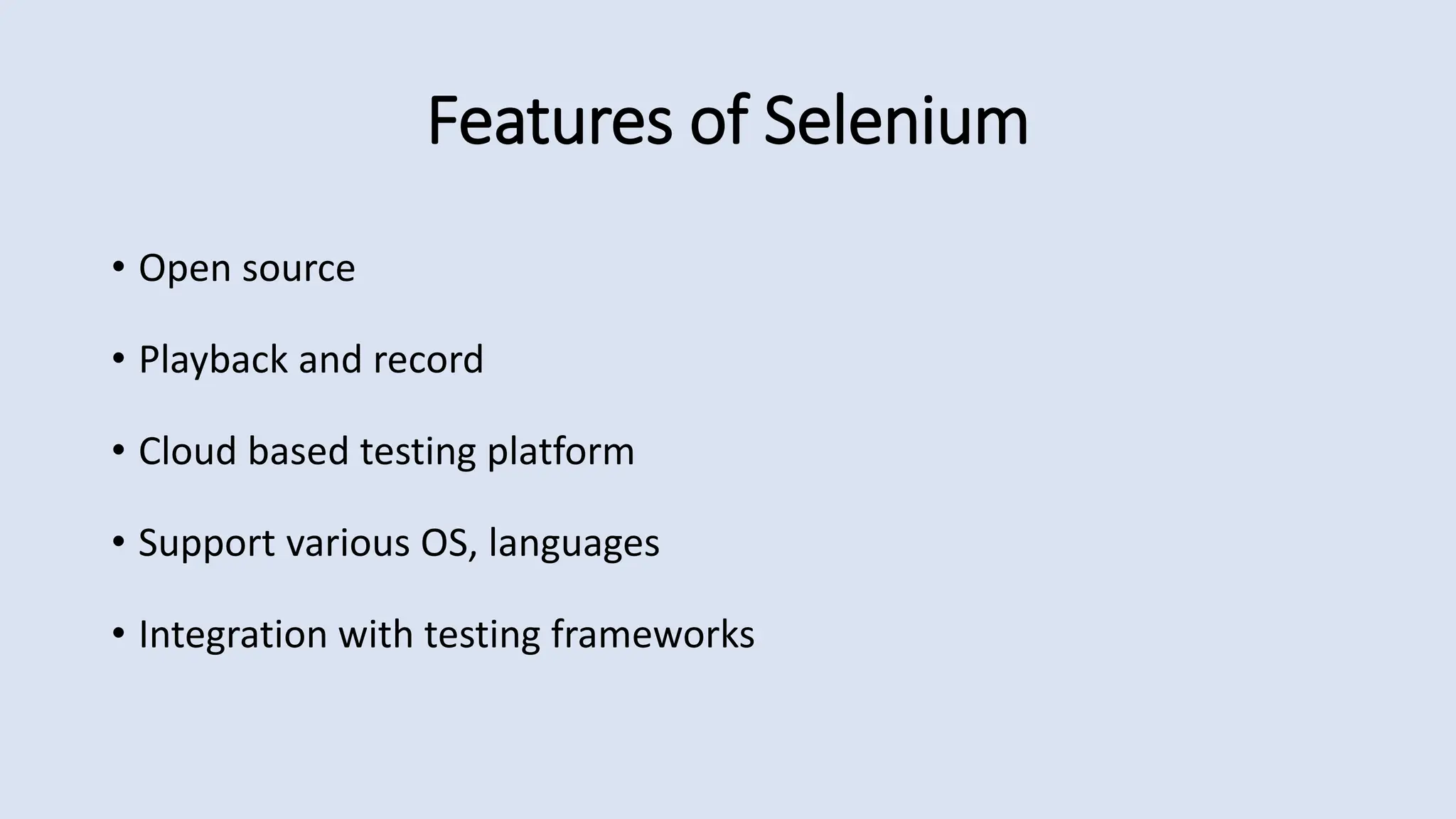 Presentation On Selenium testing and its parts | PPT | Free Download