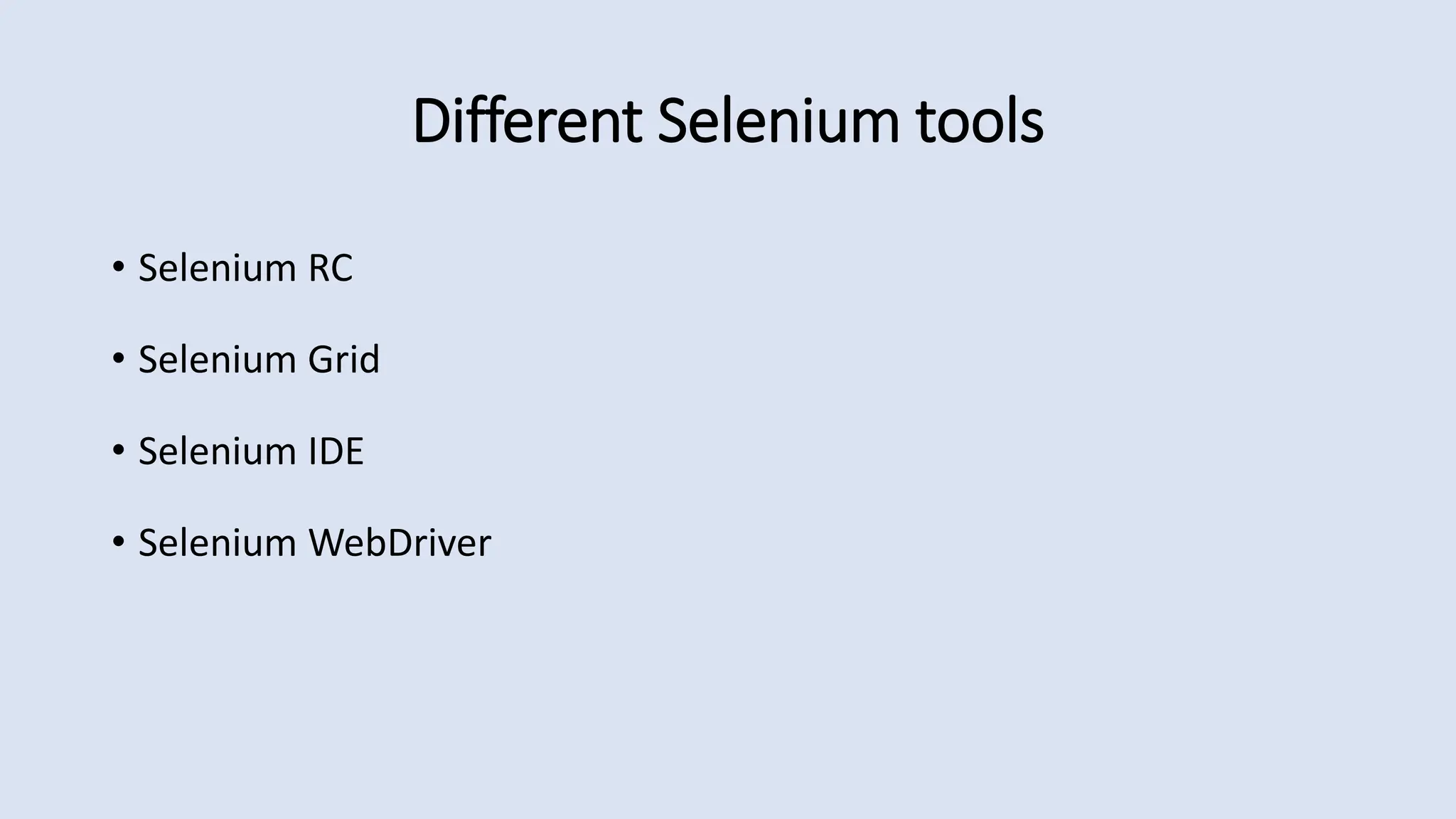 Presentation On Selenium testing and its parts | PPT | Free Download