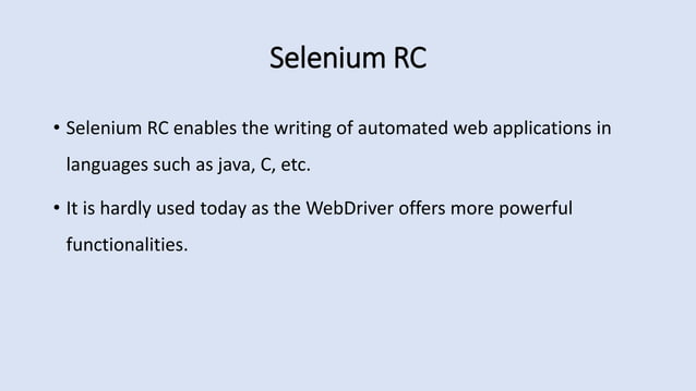 Presentation On Selenium testing and its parts | PPT