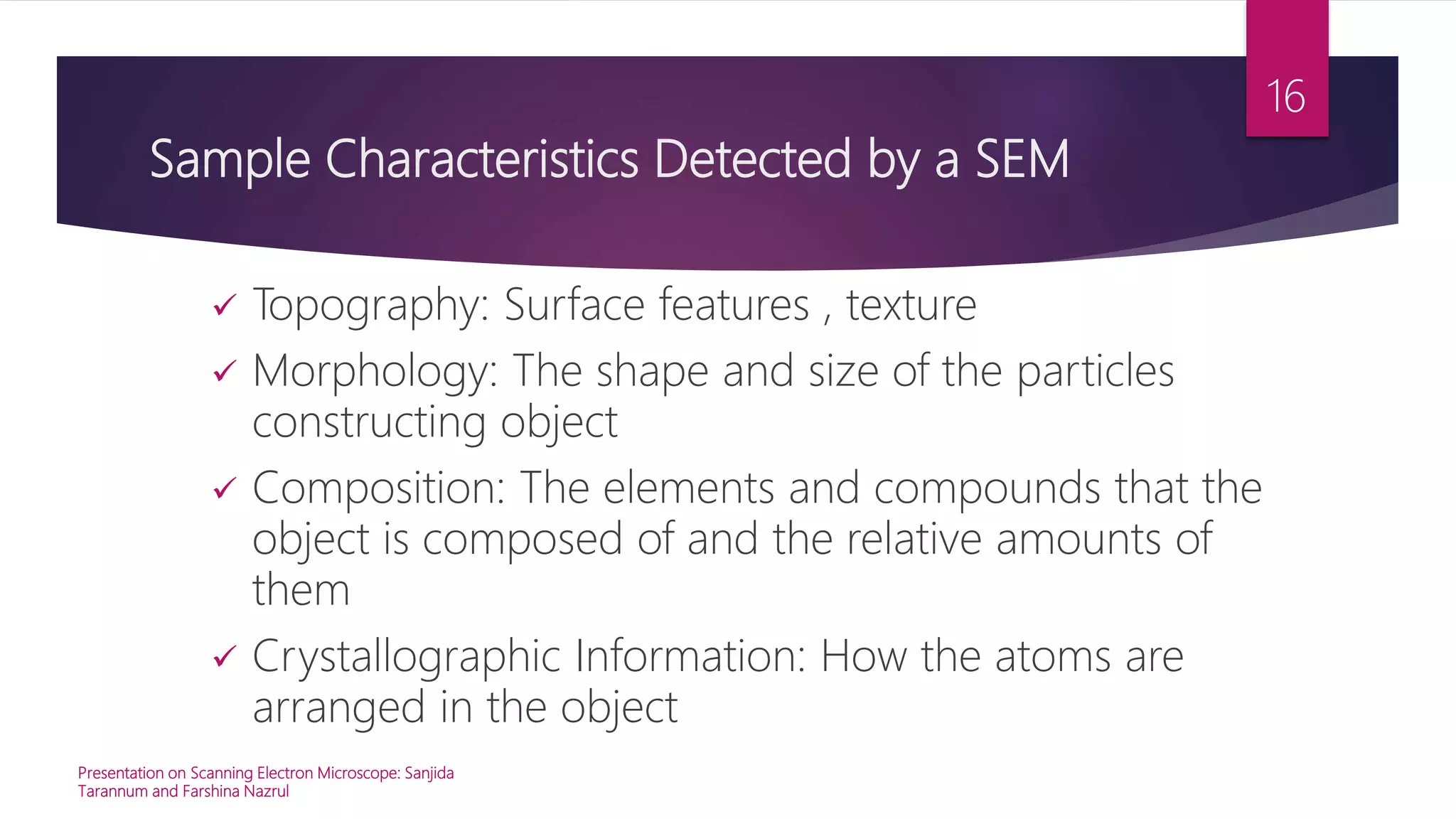 Presentation on SEM (Scanning Electron Microscope) | PPTX