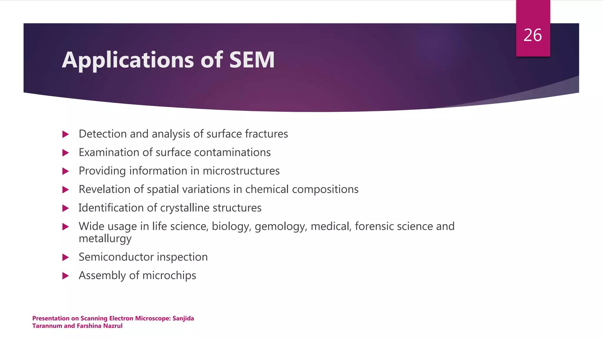 Presentation on SEM (Scanning Electron Microscope) | PPTX