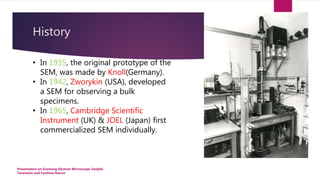 Presentation on SEM (Scanning Electron Microscope) | PPTX