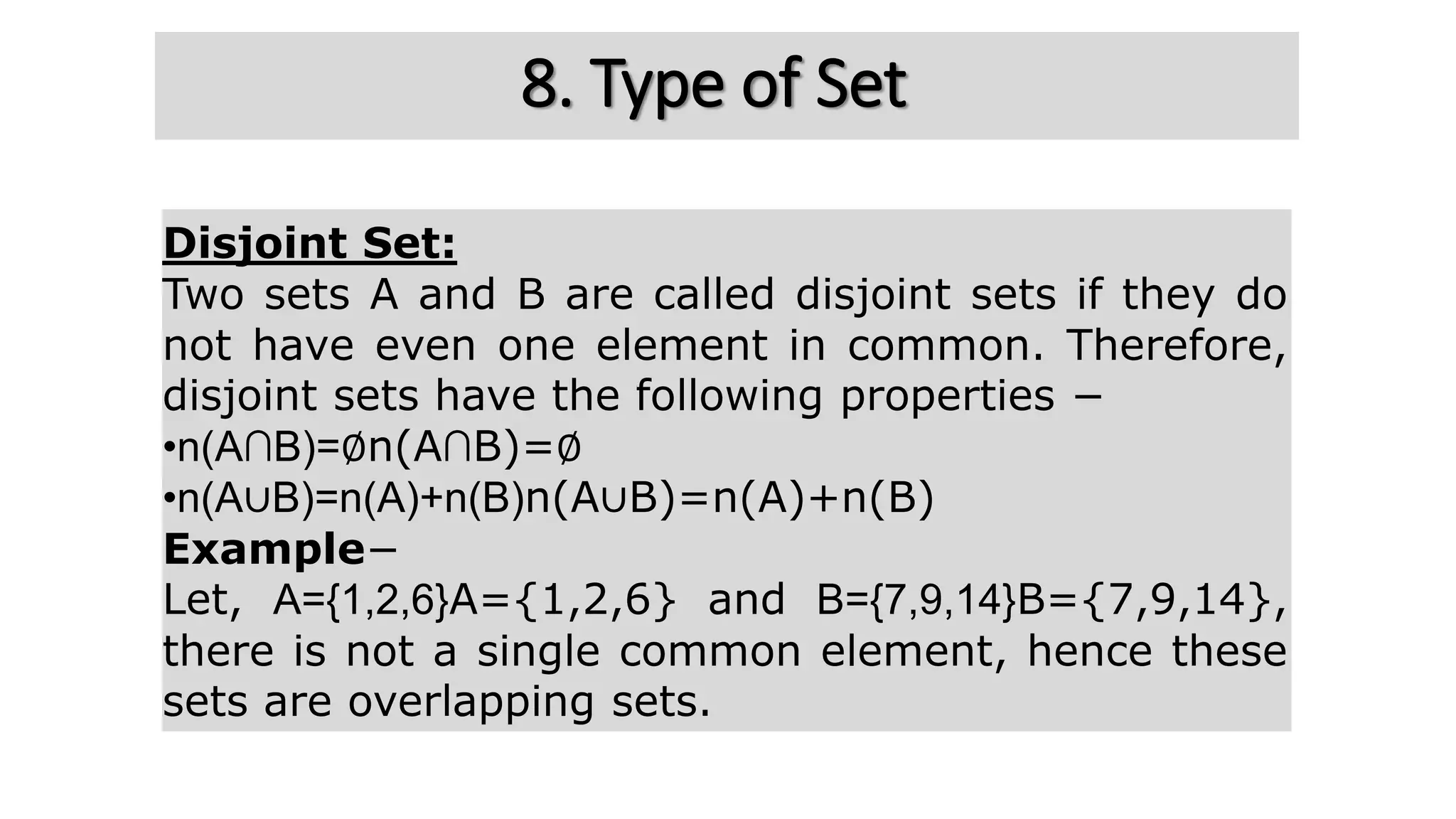 Presentation on set in discrete mathe | PPTX