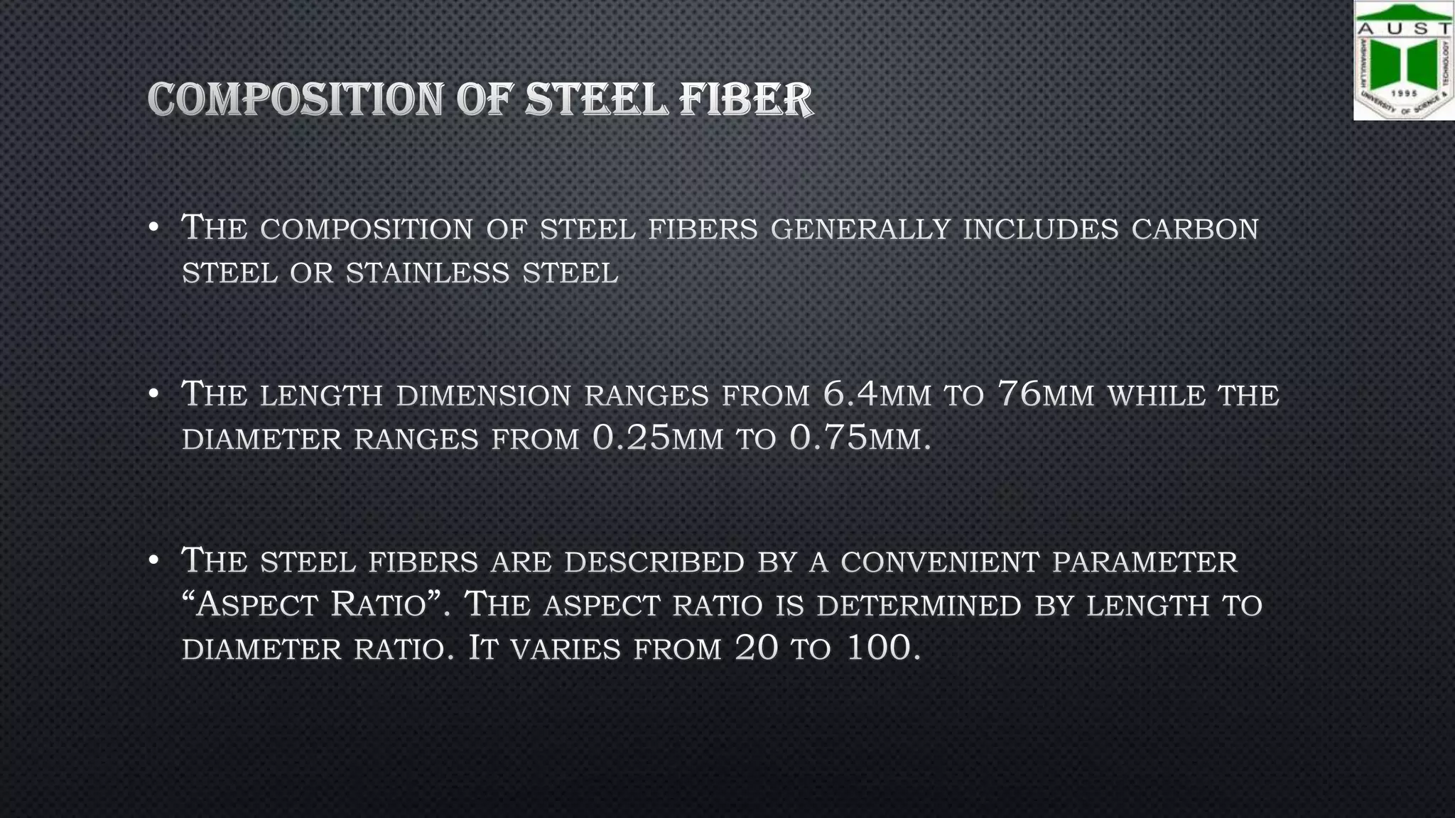Introduction to Steel Fiber Reinforced Concrete (SFRC) | PPTX