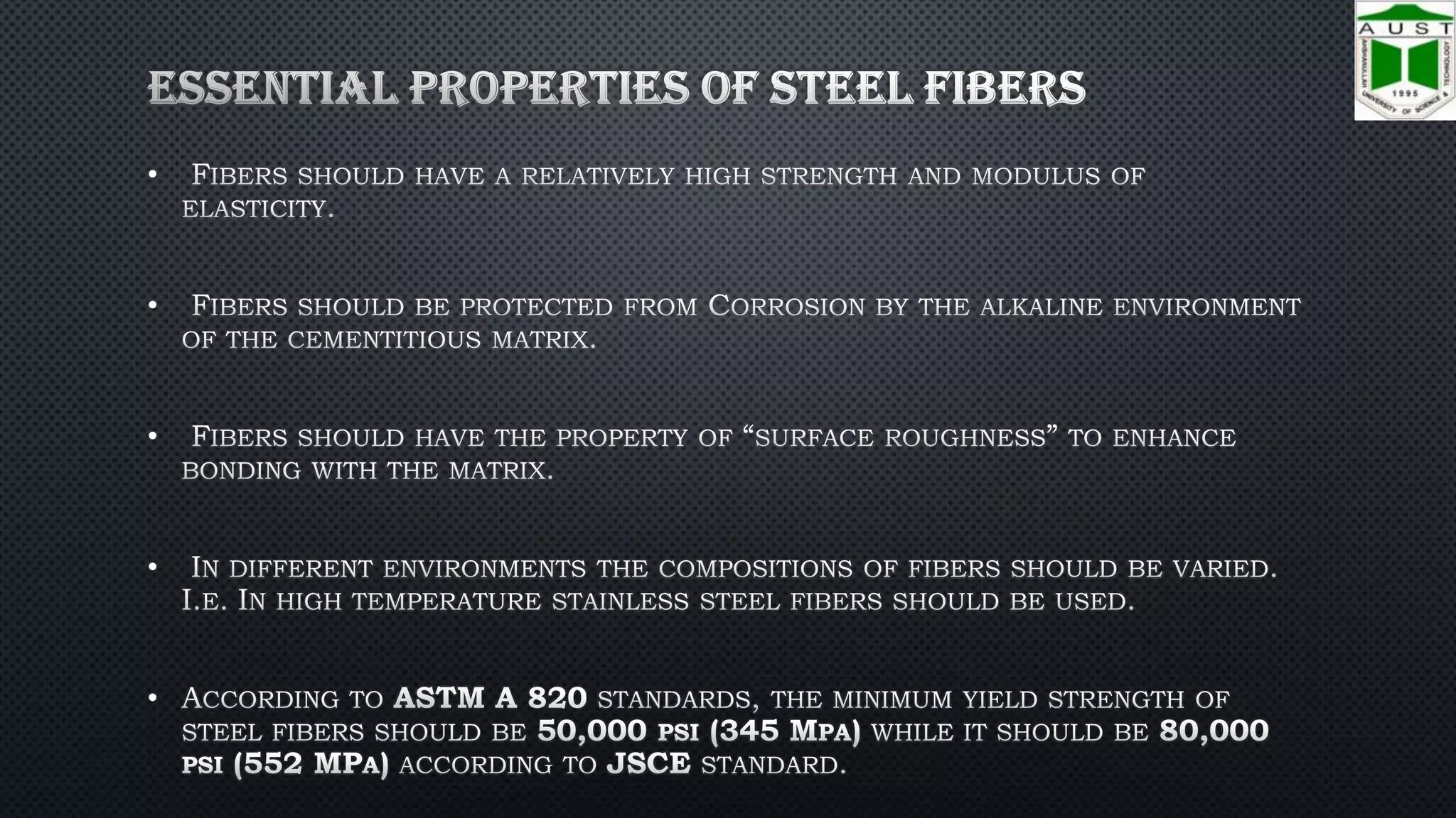 Introduction to Steel Fiber Reinforced Concrete (SFRC) | PPTX