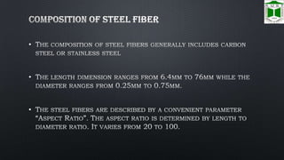 Introduction to Steel Fiber Reinforced Concrete (SFRC) | PPTX